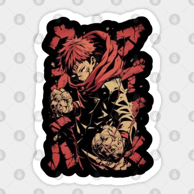 Sukuna Intense Battle Pose Jujutsu Kaisen - Sukuna - Sticker | TeePublic