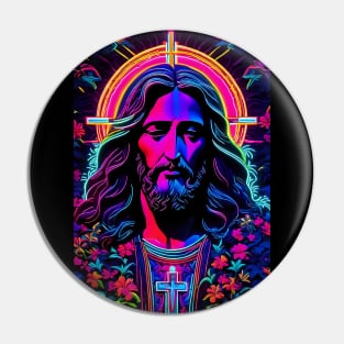 Neon Jesus Christ Pins and Buttons for Sale | TeePublic