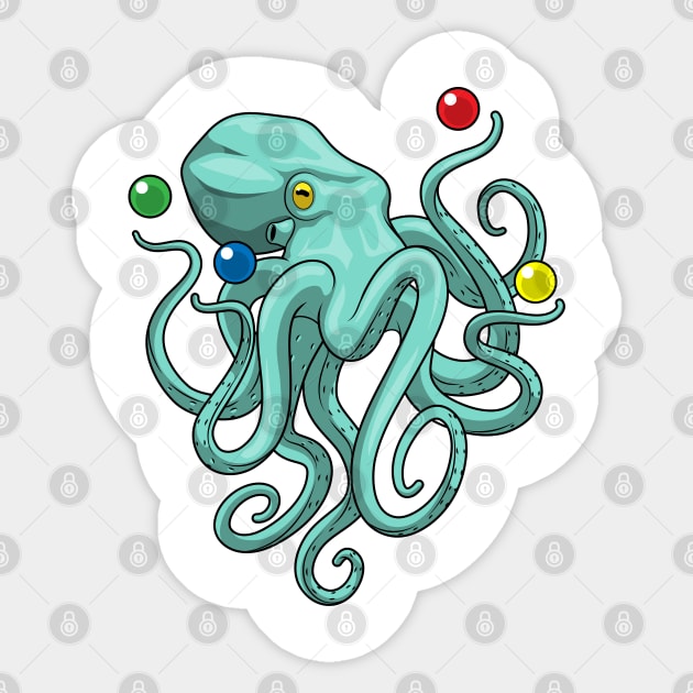 Octopus Juggler Juggle - Kraken - Sticker | TeePublic