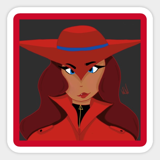 Carmen - Where In The World Is Carmen Sandiego - Sticker | TeePublic