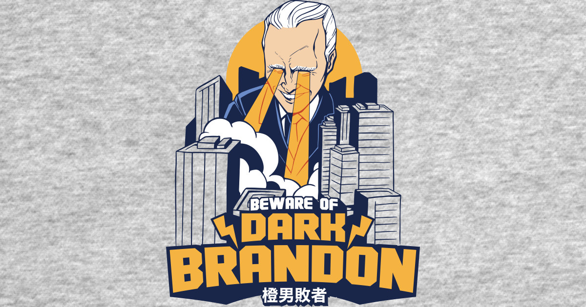 Dark Brandon Rises // Funny Dark Brandon Meme - Dark Brandon - Kids T ...