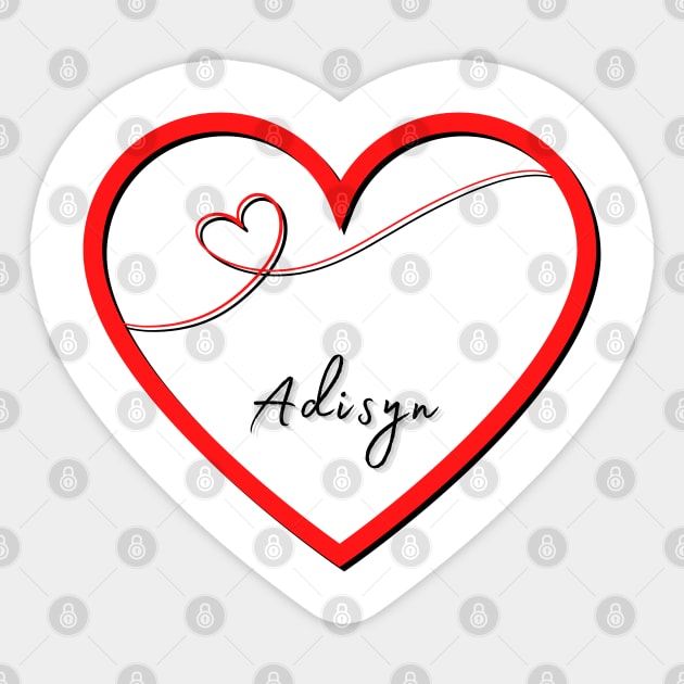 ADISYN Name in Heart personalized name gift - Personalized Name Gift ...