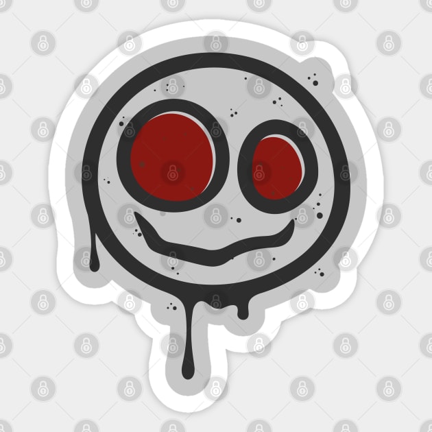 scary illustrations face - Scary Creepy Face - Sticker | TeePublic