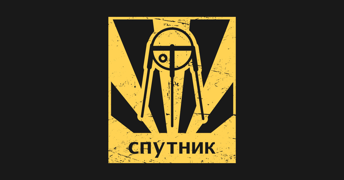 Sputnik - Retro Soviet Union Poster - Soviet - T-Shirt | TeePublic