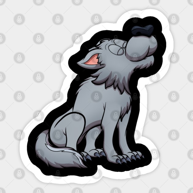 howling wolf cartoon