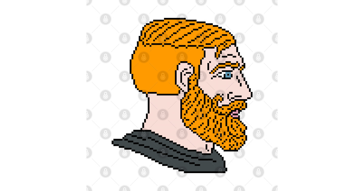 Chad Face Pixel Art - Chad Face - T-Shirt | TeePublic