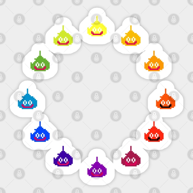 Slime Color Wheel - Video Games - Sticker | TeePublic