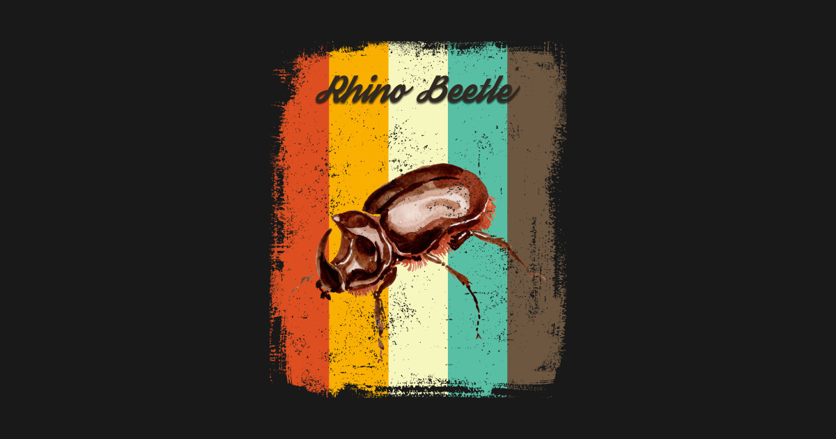 Rhino Beetle Retro 70s Vintage Insect Lover Gift - Rhino Beetle - T ...