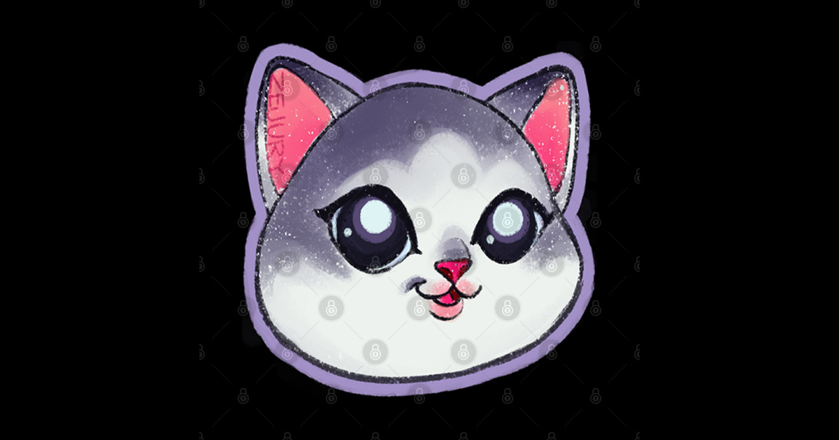 HEHE CAT - Hehe Cat - Sticker | TeePublic