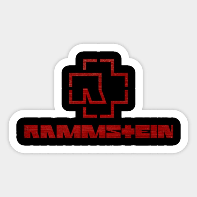Rammstein Vintage Red - Rammstein - Sticker | TeePublic