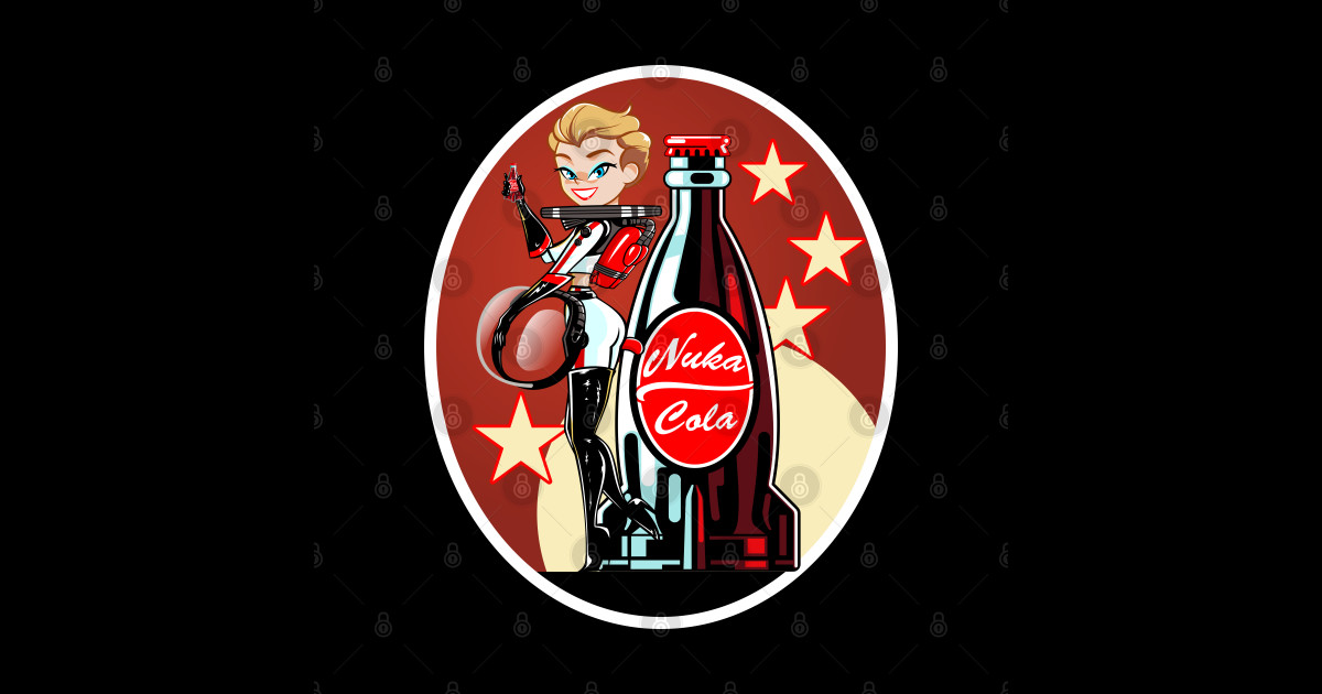Nuka Cola Poster Girl Nuka Cola Girl Sticker Teepublic