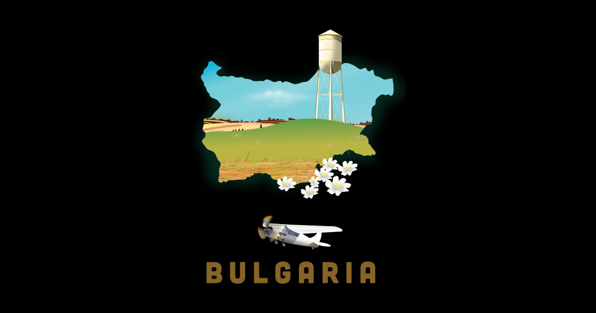 Bulgaria map travel poster - Bulgaria - Posters and Art Prints | TeePublic