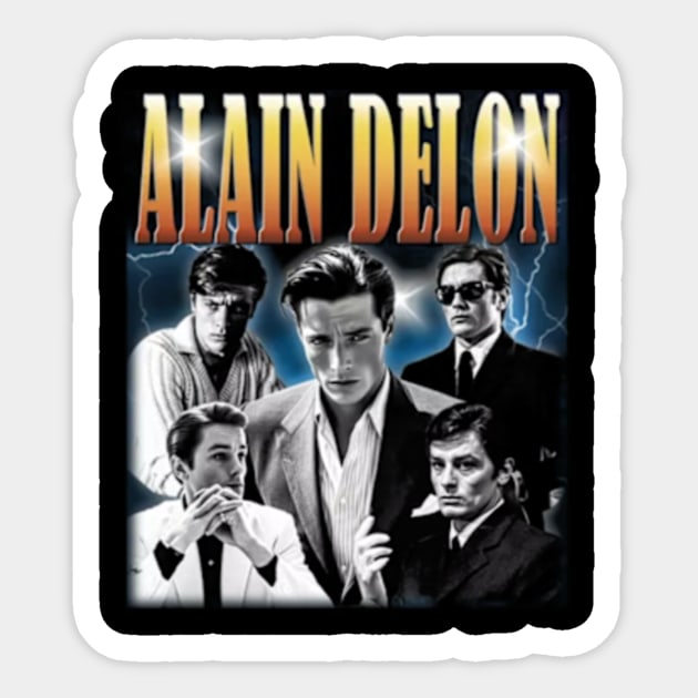 Alain Delon Retro Bootleg - Alain Delon - Sticker | TeePublic