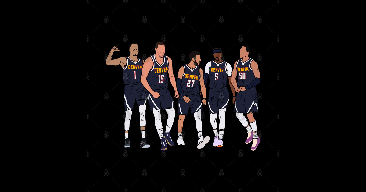 MPJ, Jokic, Murray, KCP & Air Gordon - Denver Nuggets - Sticker | TeePublic