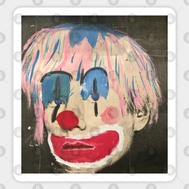 Andy Warhol Clown - Andy Warhol - Sticker | TeePublic