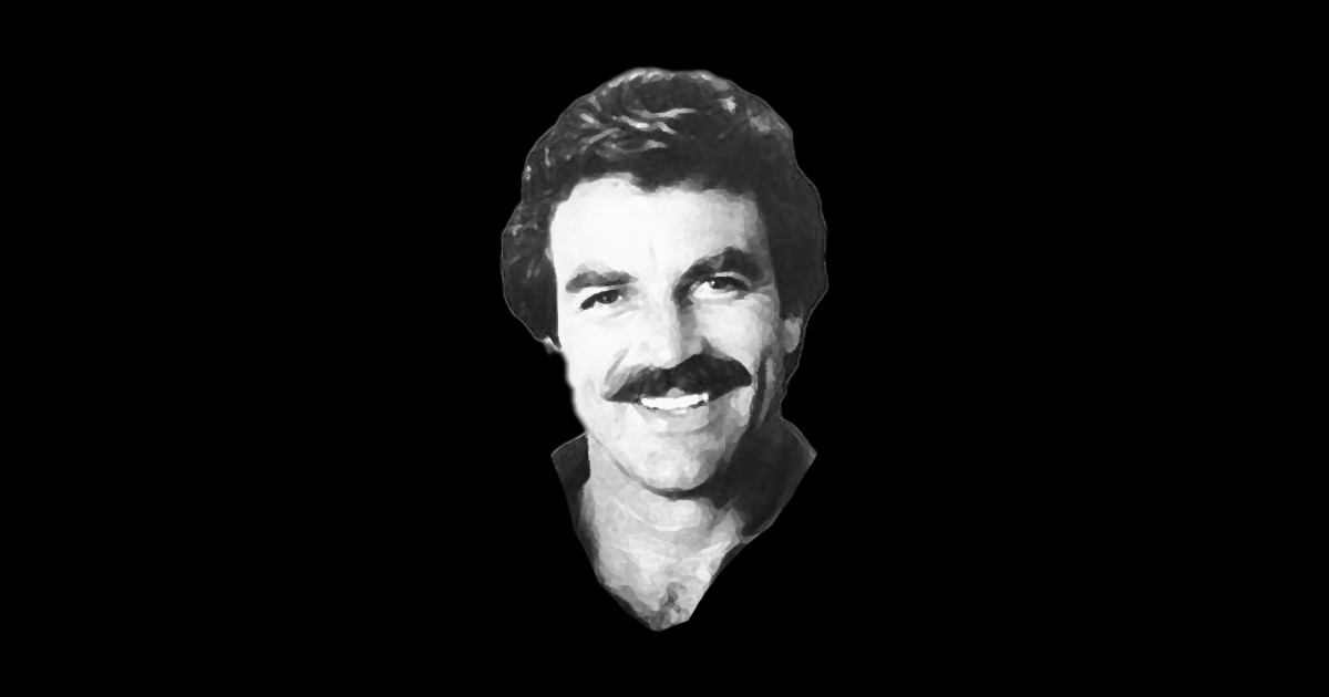 tom selleck smile - Tom Selleck - Sticker | TeePublic