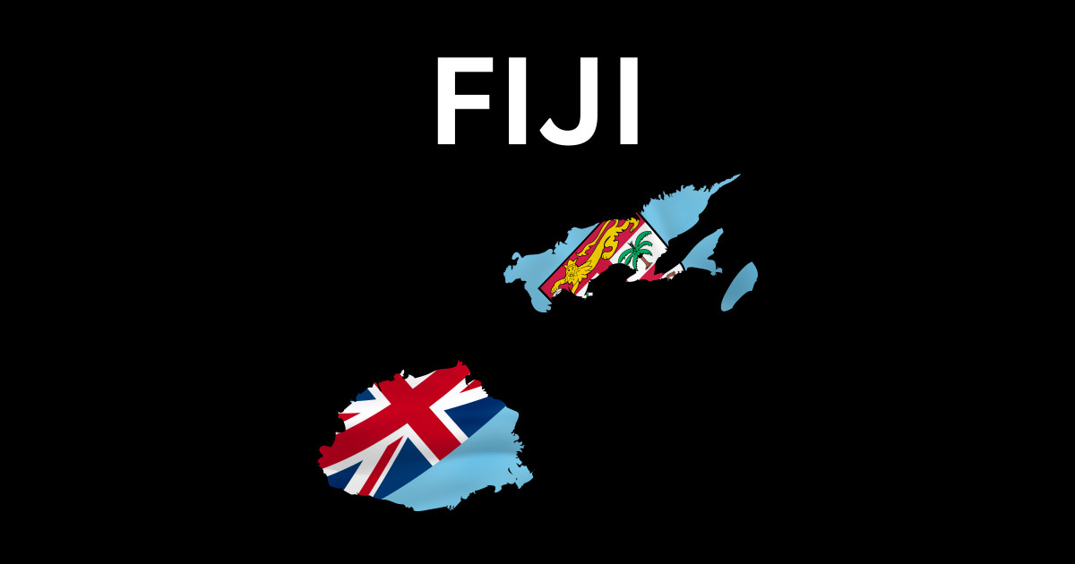 Fiji Flag Map - Fiji - Sticker | TeePublic