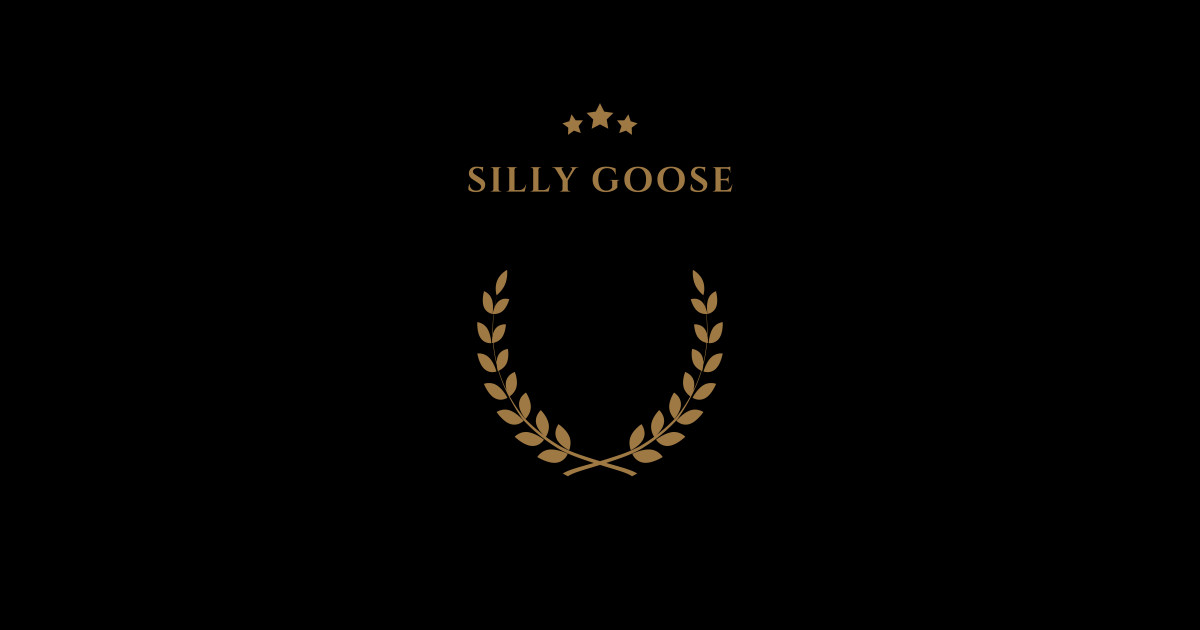 Silly Goose University - Standing Goose Emblem With Golden Details ...