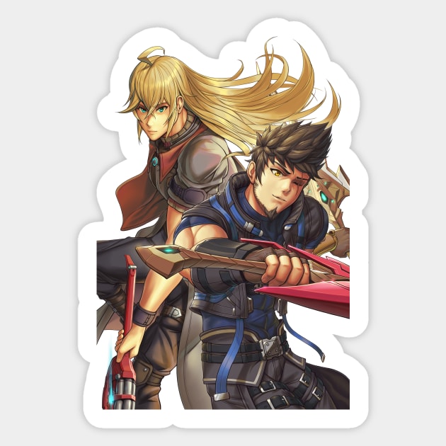 Shulk and Rex - Xenoblade - Sticker | TeePublic