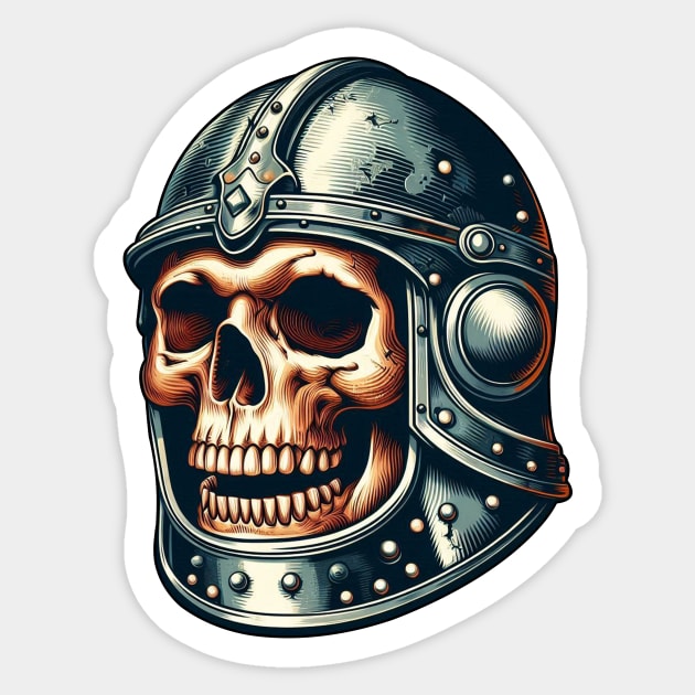 medieval skull helmet - Helmet Skull - Sticker | TeePublic
