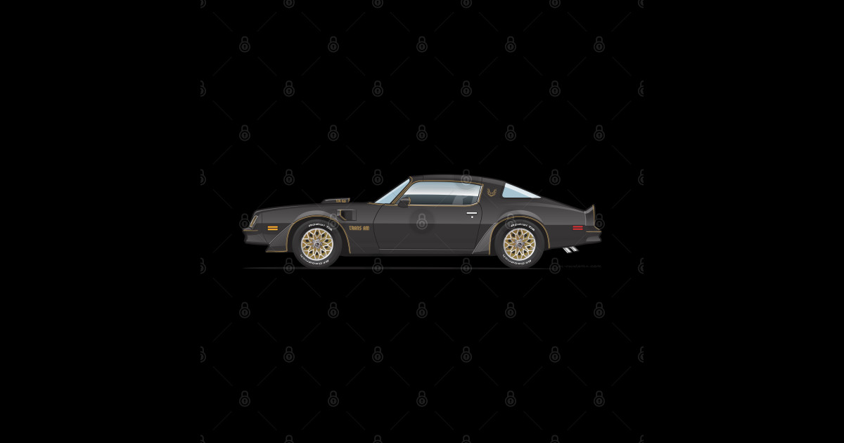 77 Trans am - 1977 Black Trans Am - Sticker | TeePublic