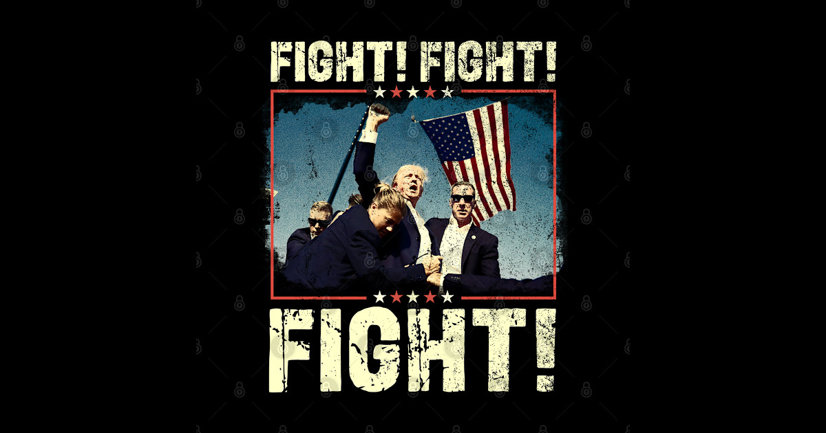 Fight Fight Fight Trump 2024 Vote Trump - Fight Fight Fight - Sticker ...