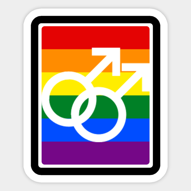 LGBT Gay Pride - Male Symbol - Gay Pride - Sticker | TeePublic
