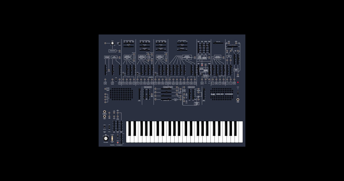 ARP 2600 - White/Blue - With Keyboard - Arp 2600 - Sticker | TeePublic