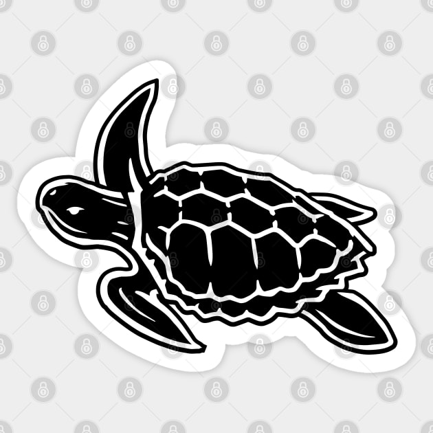 Black Sea Turtle - Turtle - Sticker | TeePublic