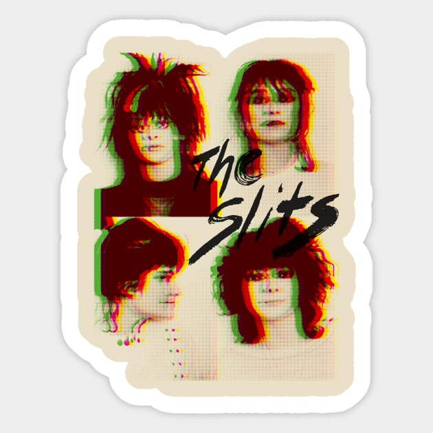The Slits offset graphic - The Slits - Sticker | TeePublic