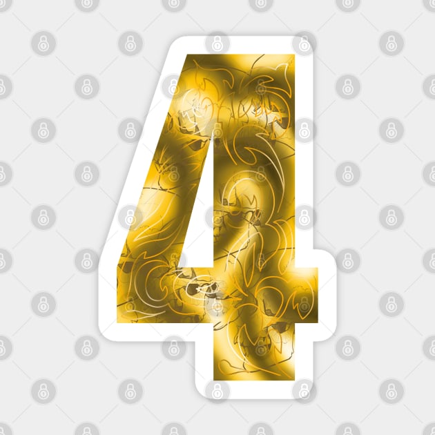 number four - Sibosssr - Sticker | TeePublic