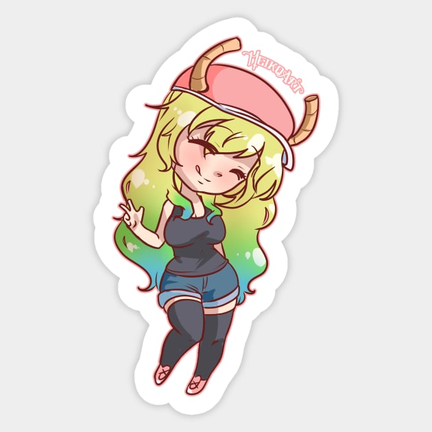 Lucoa - Kobayashi San Chi No Maid Dragon - Sticker | TeePublic