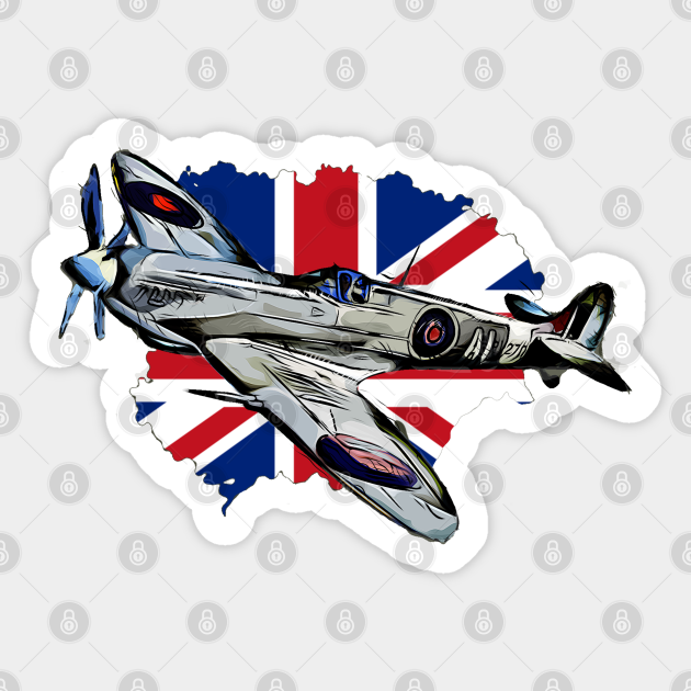 Spitfire - Union Jack - Spitfire - Sticker | TeePublic