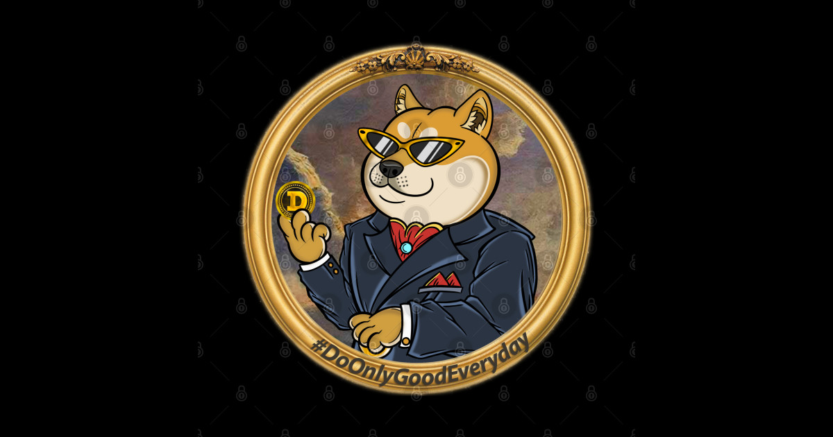 Fancy Doge - Dogecoin - Magnet | TeePublic