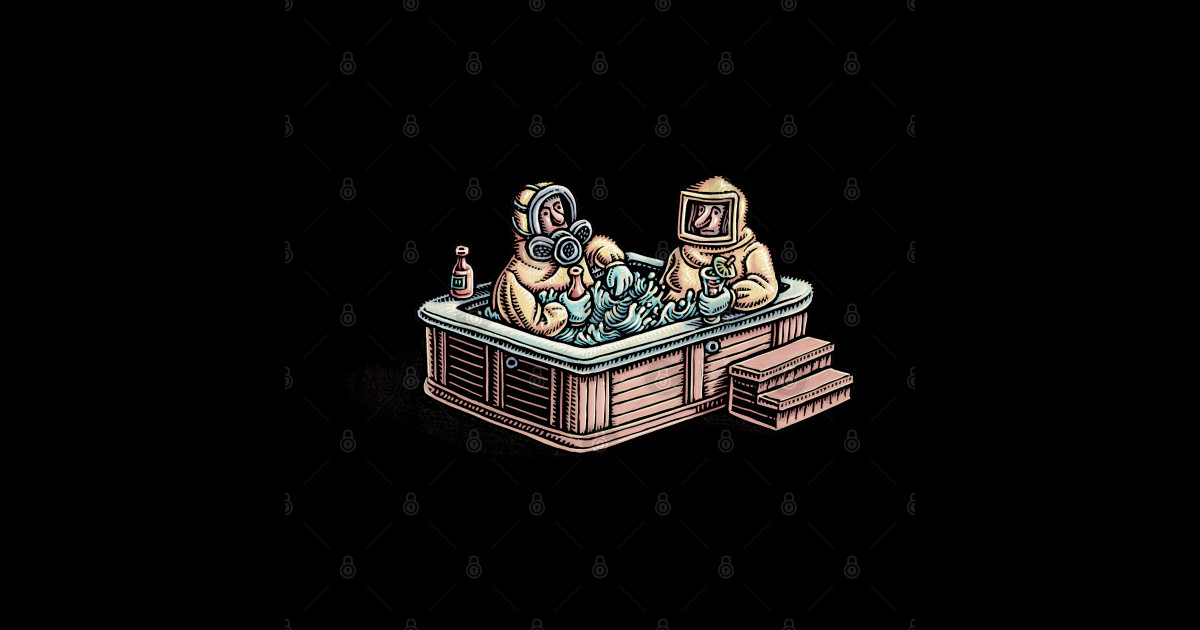 Hazmat Hot Tub! - Hot Tub - Sticker | TeePublic