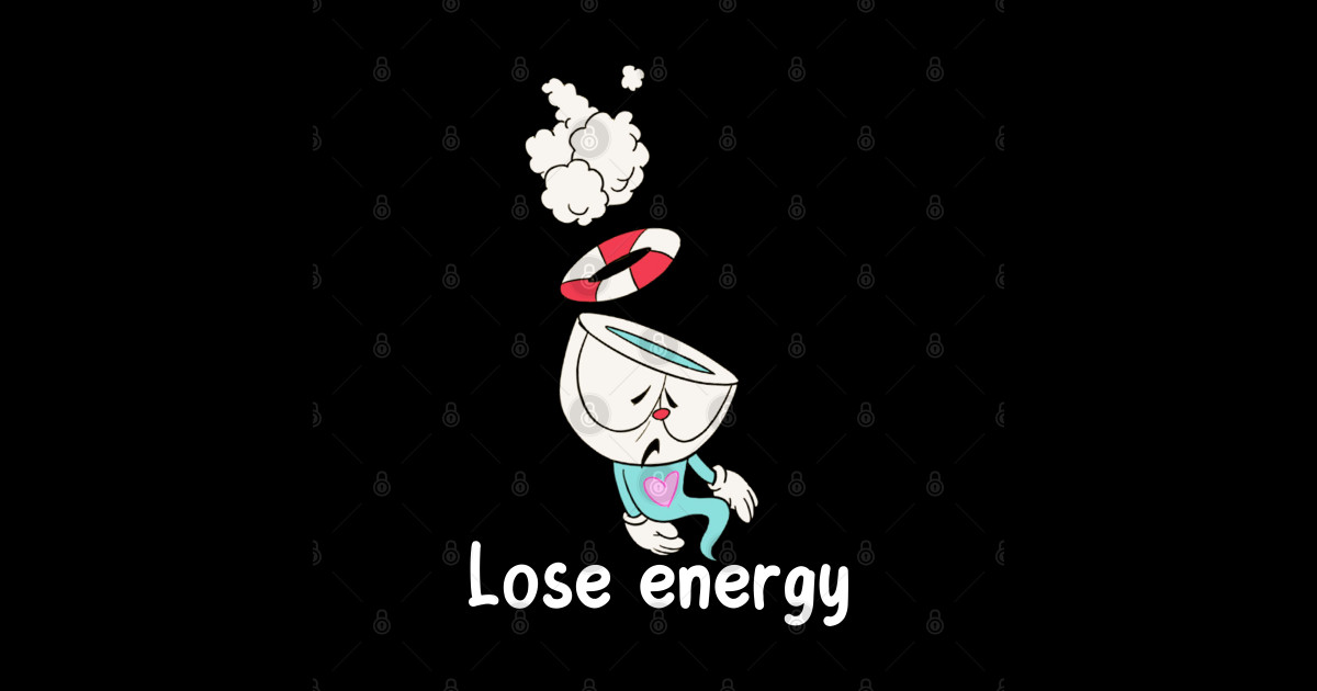 LOSE ENERGY :( - Cartoons - Sticker | TeePublic