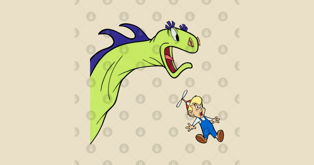 Beany and Cecil "SURPRISE!!!" - Cartoon Dragon - T-Shirt | TeePublic