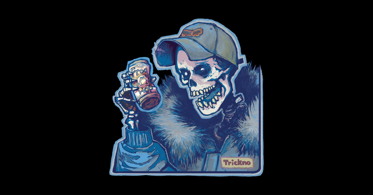 Skeleton Cheers Water - Drink Or Die - Posters and Art Prints | TeePublic