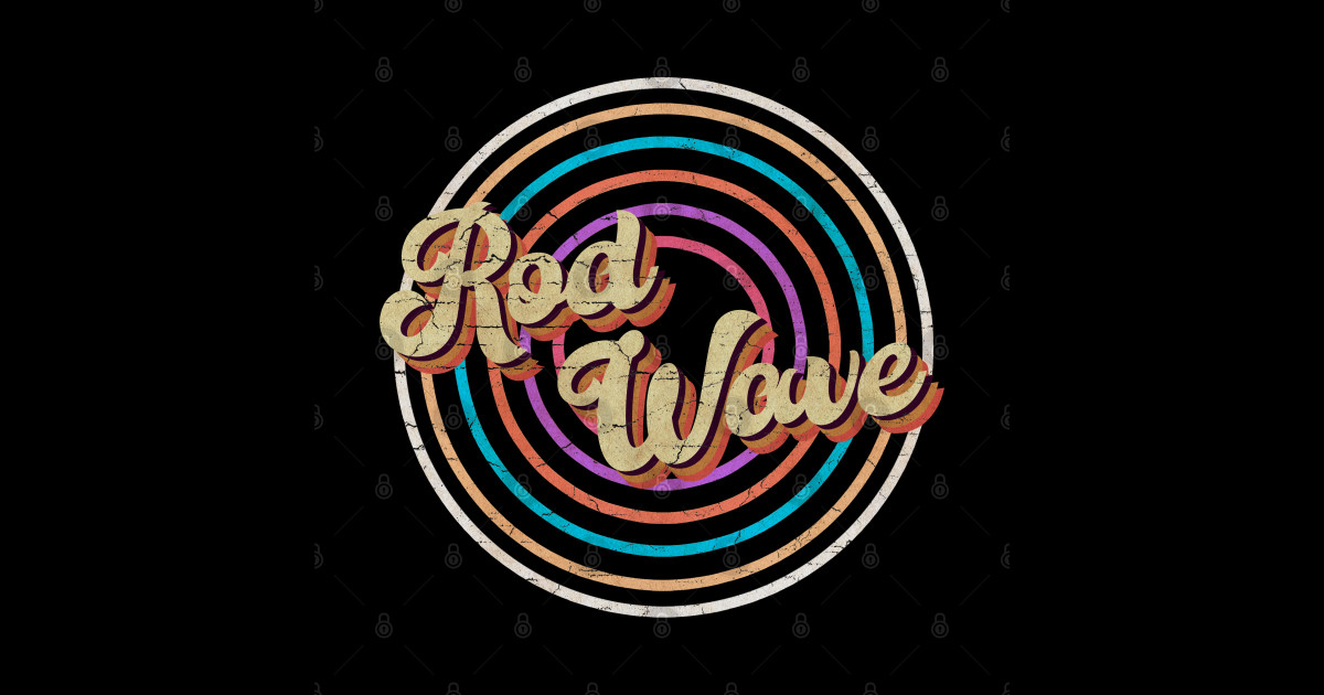 vintage circle line color Rod Wave - Rod Wave - Sticker | TeePublic
