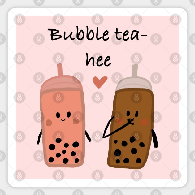 Bubble tea-hee - Boba Lover - Sticker | TeePublic