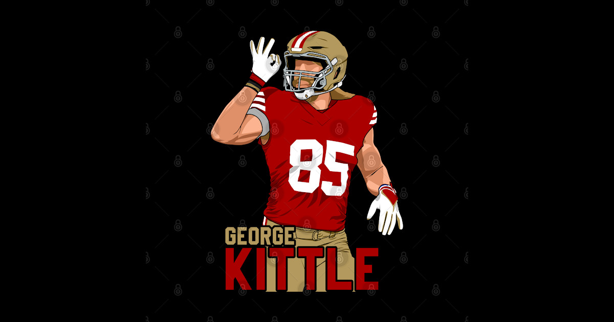 George Kittle Celebration - George Kittle - Sticker | TeePublic