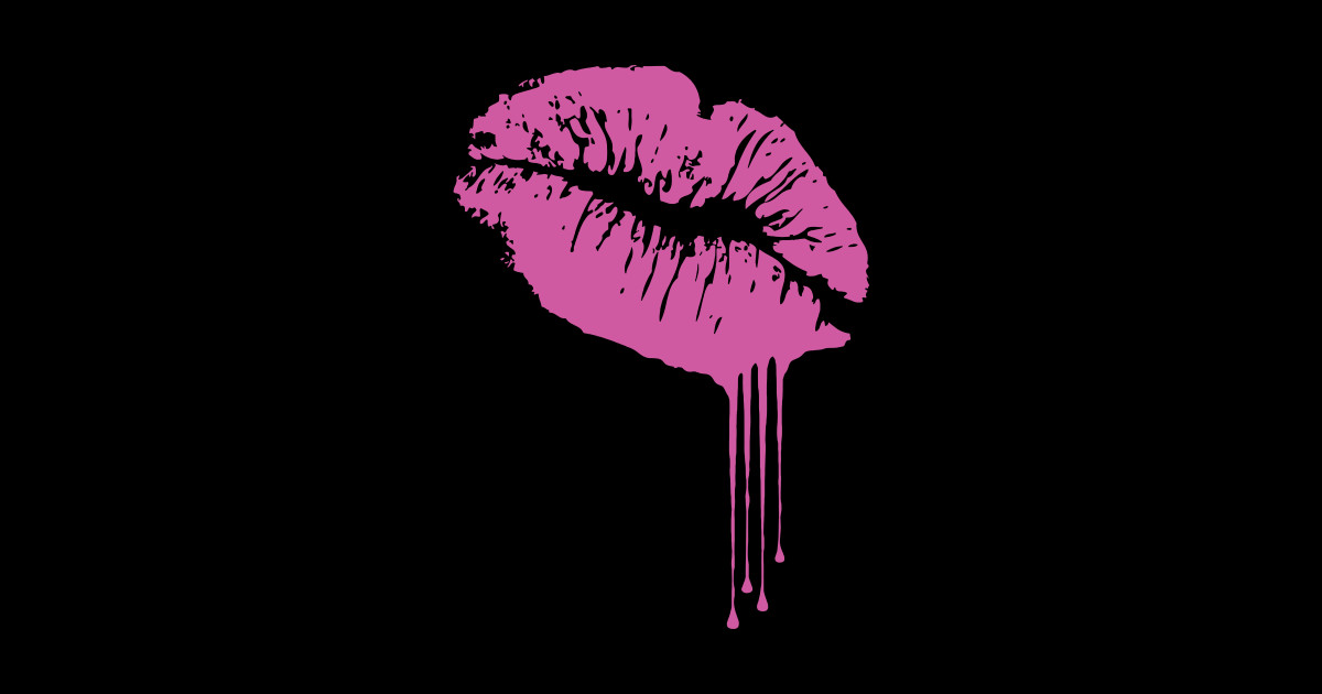 Lipstick smile... - Lipstick Junkie - Sticker | TeePublic