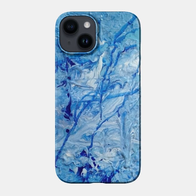 Blue mayhem - Blue Artwork - Phone Case | TeePublic