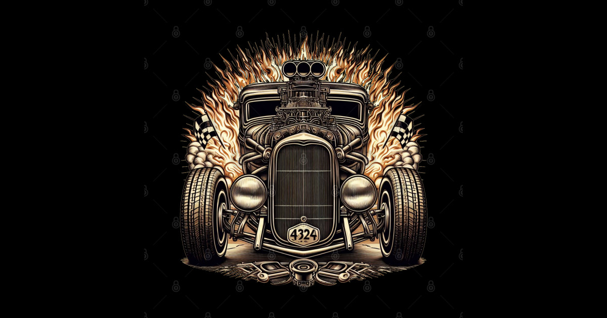 Hot Rod Classic Vintage Car - Hot Rod - Posters and Art Prints | TeePublic