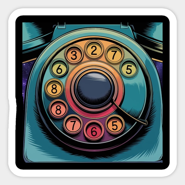 Retro Rotary Dial - Rotary Dial - Sticker | TeePublic