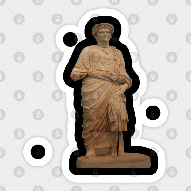 Statue of A Roman Priest Wearing A Toga - Roman Statue - Sticker ...