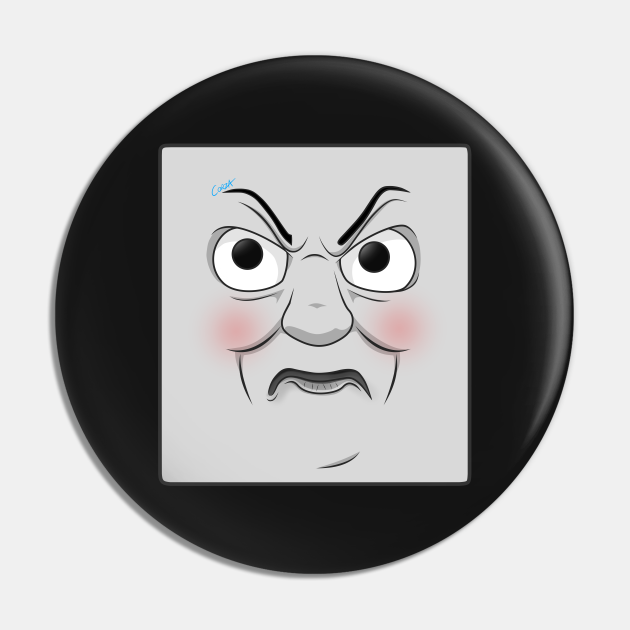 Diesel angry face - Thomas And Friends - Pin | TeePublic