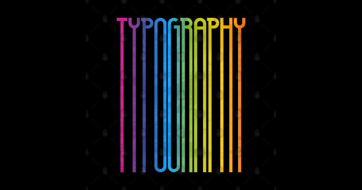 Tall Typography (Full Spectrum) - Typography - Sticker | TeePublic
