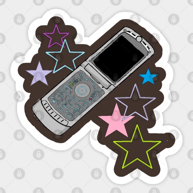 00s flip phone nostalgia - Phones - Sticker | TeePublic