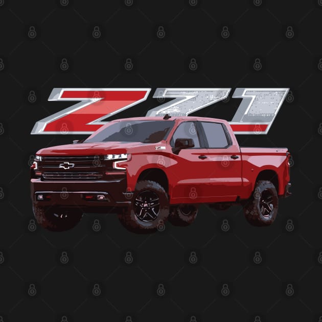 chevy silverado z71 4x4 - Chevy Silverado 4x4 - T-Shirt | TeePublic